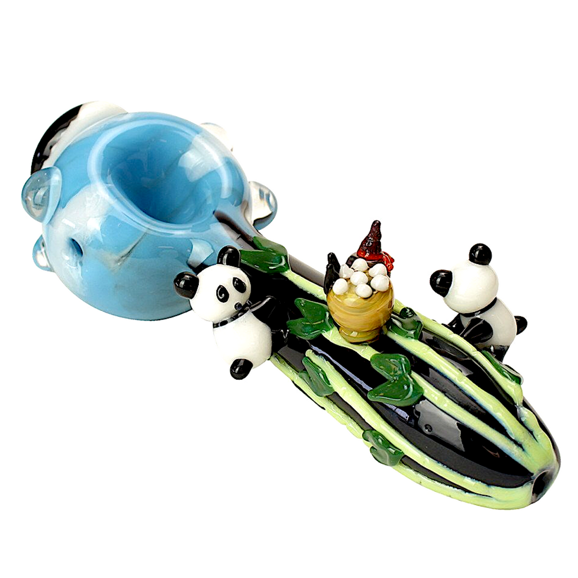 Empire Glassworks “Climbing Pandas” Hand Pipe 🐼 – CaliConnected