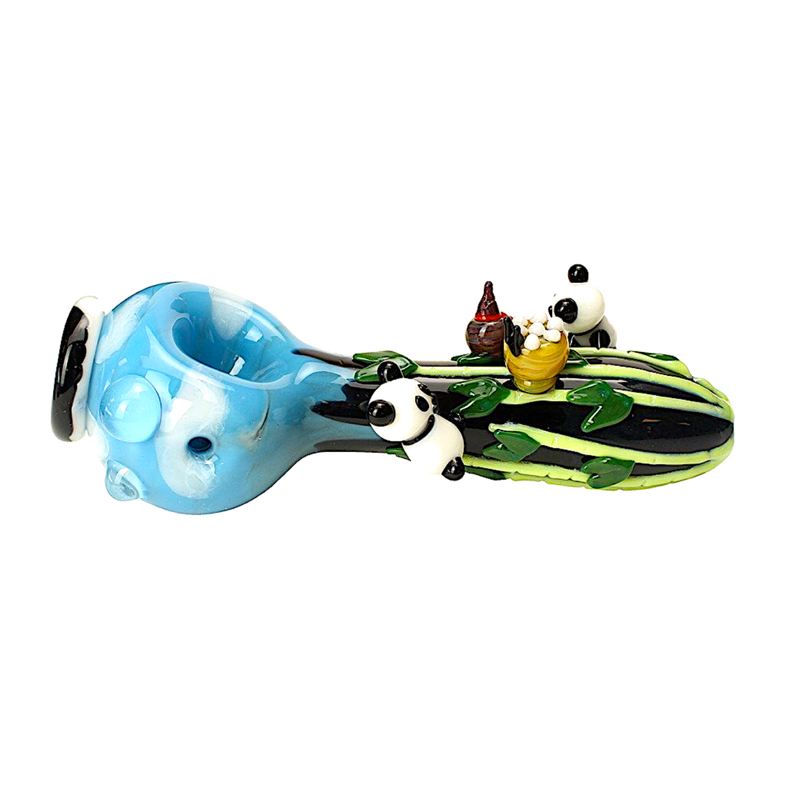 Empire Glassworks “Climbing Pandas” Hand Pipe 🐼 – CaliConnected